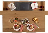 A Dual Workstation That Transforms Into a Dining Table