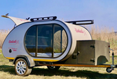 Naledi offers biggest side toughened glass windows in teardrop camper ...
